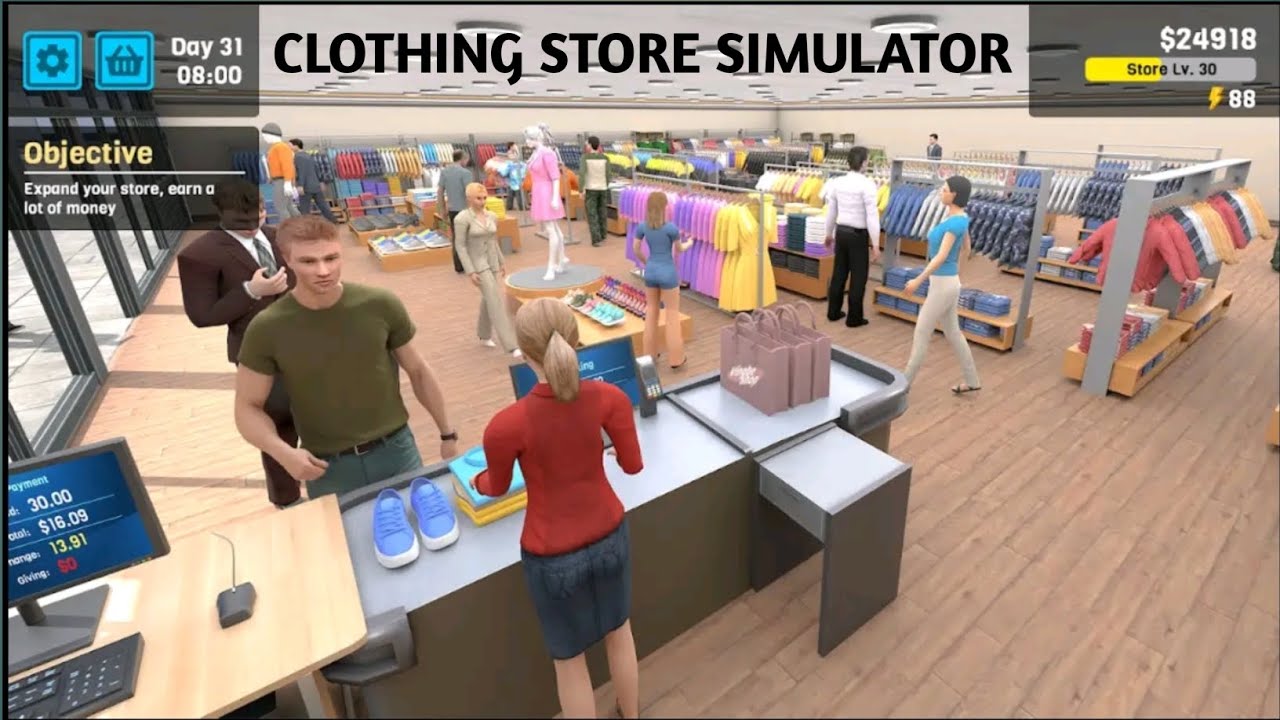 CLOTHING STORE SIMULATOR GAMEPLAY ANDROID & IOS - YouTube