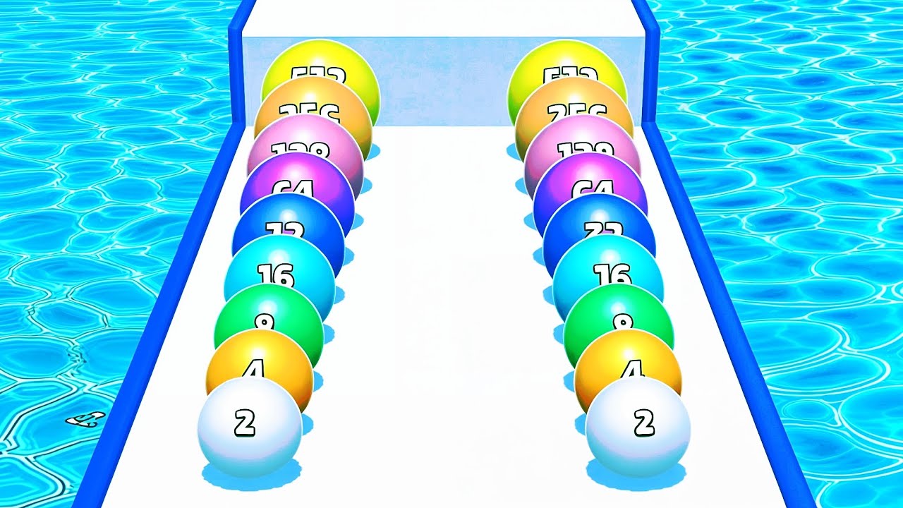 Ball Run 2048 Merge Race Run 3D ! All Levels Gameplay (227-232) android ...