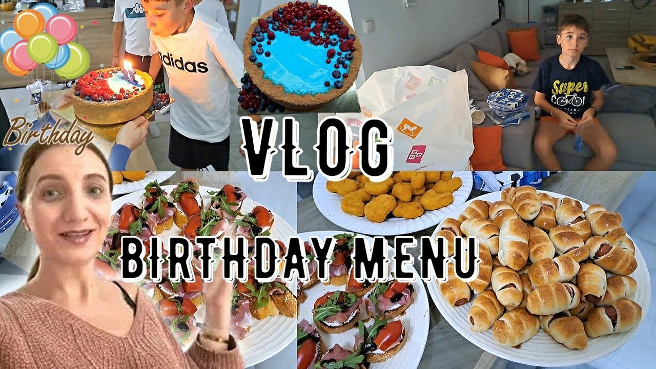 VLOG:Πάρτι γενεθλίων,Σπιτική Τούρτα,Το μενού για το Πάρτι,Αγορές ...