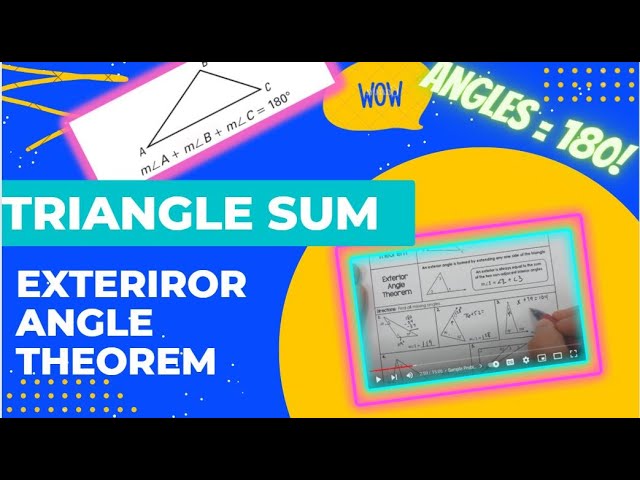 Triangle Sum Theorem Worksheet Answers Triangles GCSE Maths Steps,