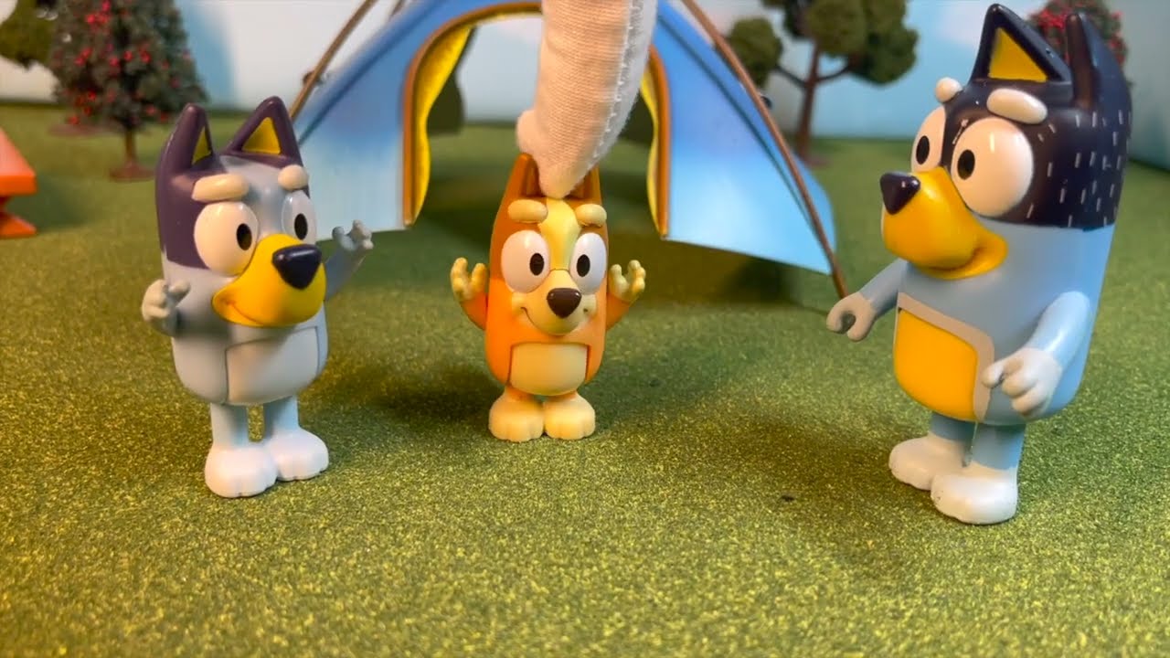 Bluey Goes Camping with Dad and Bingo - YouTube