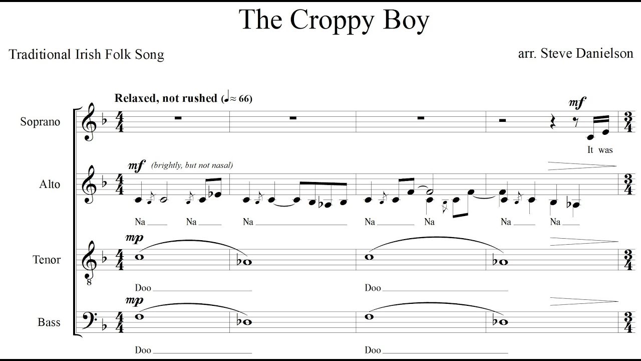 Croppy Boy - SATB, arr. Steve Danielson - YouTube