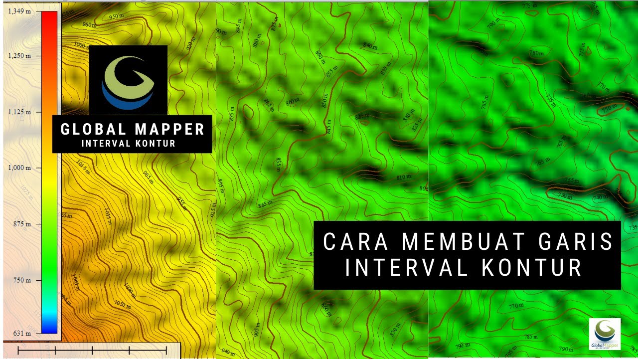Cara Membuat Garis Interval Kontur Dengan Global Mapper - YouTube