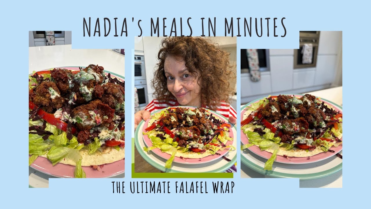 Nadia's Meals in Minutes - THE ULTIMATE FALAFEL WRAP - YouTube
