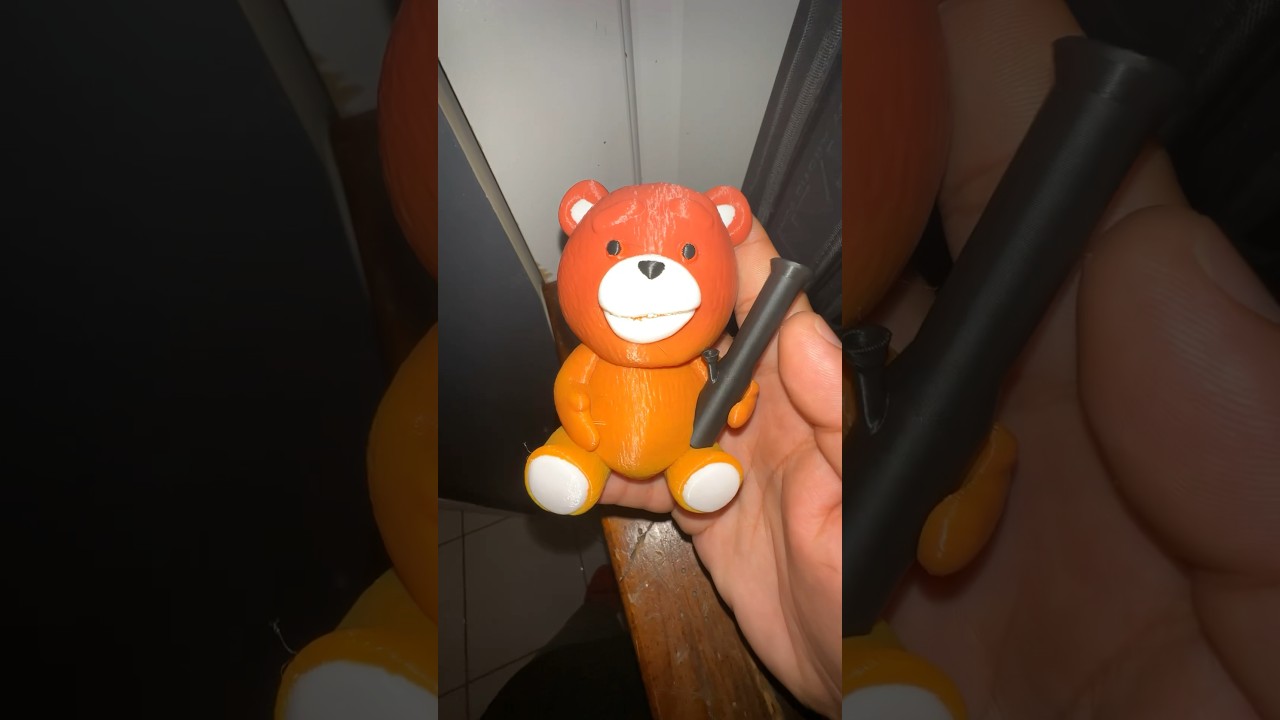 Ted the BEAR holding a MINI BONG! IS HE HIGH? 👀 #3dprinting - YouTube