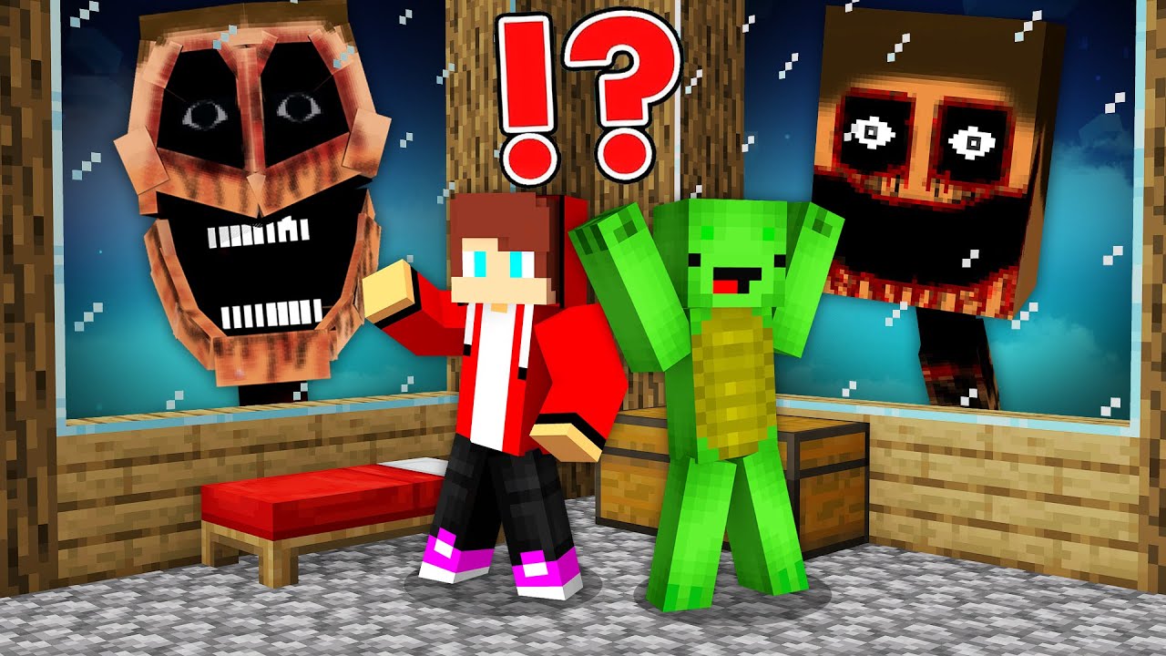 Mikey and JJ HIDE From Scary Mimics at Night in Minecraft - Maizen ?! - YouTube