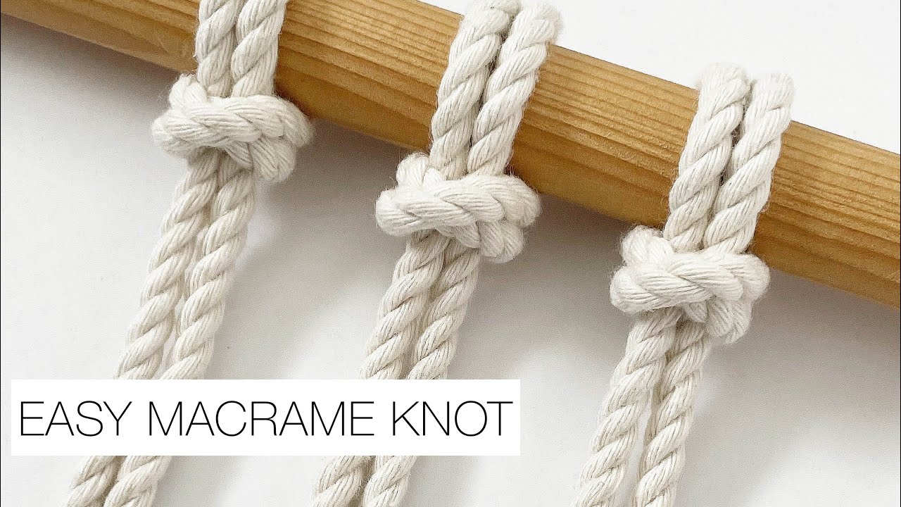 EASY MACRAME KNOT | LARKS HEAD KNOT ALTERNATIVE | MACRAME TUTORIAL ...
