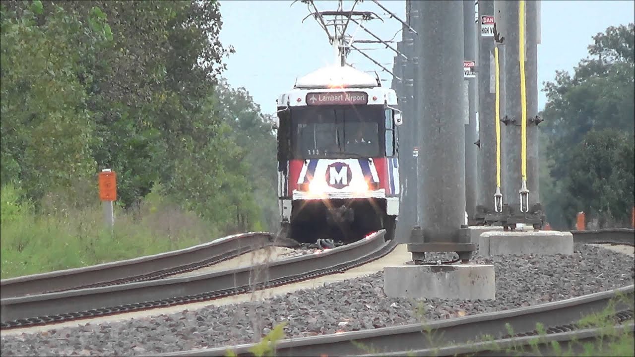St. Louis Metrolink: Red Line Trains at the Metro Bike Link Path 9-6-14 ...