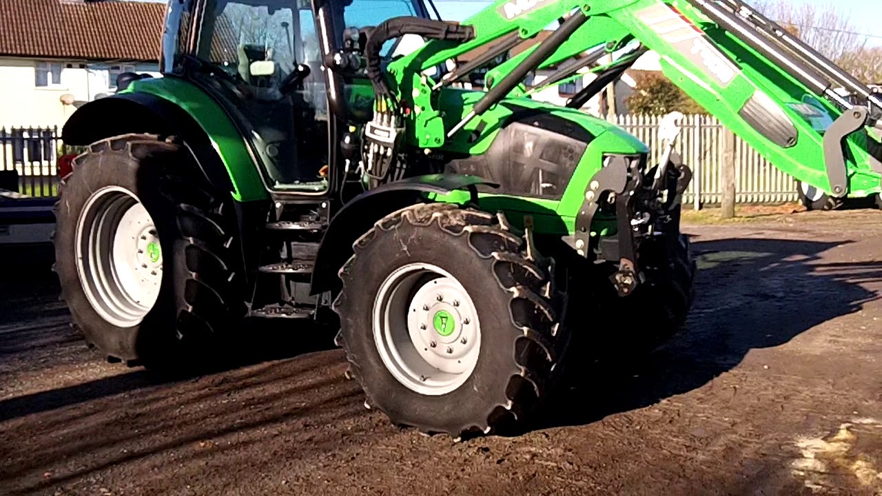 Deutz-Fahr 5130TTV 50KPH c/w Front linkage & PTO & MX T408 loader - YouTube