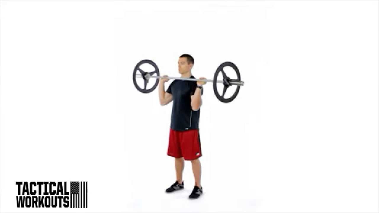 How to: Barbell Shoulder Front Press - YouTube