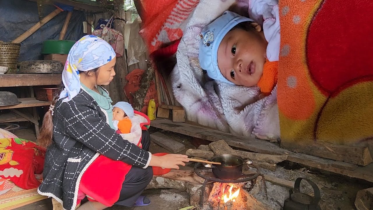 The girl gave birth to a baby and was helped by a woman and allowed to ...