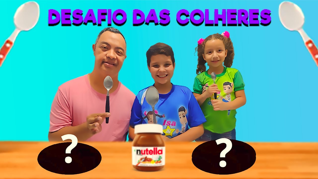 ISA & GUI E O DESAFIO DA COLHER COLHERZINHA E COLHERÃO!! - YouTube