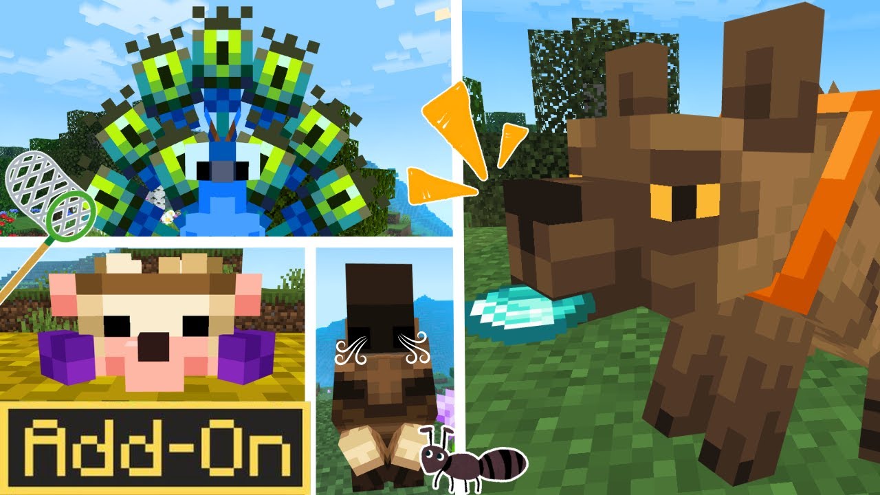 10 BRAND NEW Animals in Minecraft's Naturalist Add-On for Bedrock! 🦁🐍 ...
