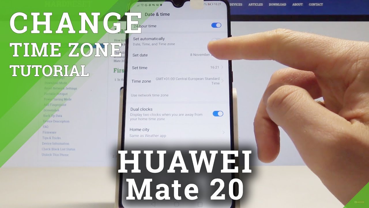 How to Set Up Date and Time in HUAWEI Mate 20 - Date & Time ...
