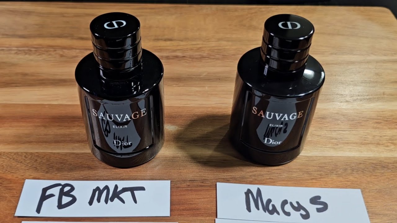 Fake vs Real Dior Sauvage Elixir Macy's vs Facebook Marketplace - YouTube