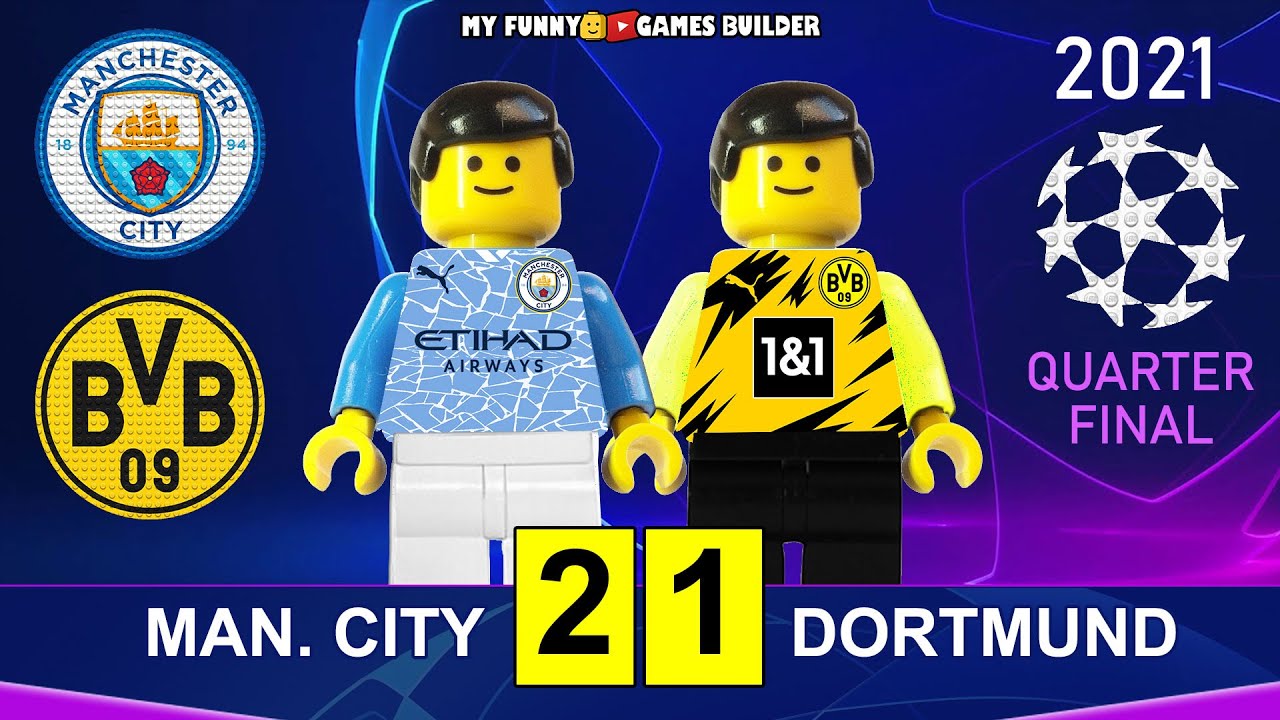 Manchester City vs Dortmund 2-1 • Champions League 2021 Man City BVB ...