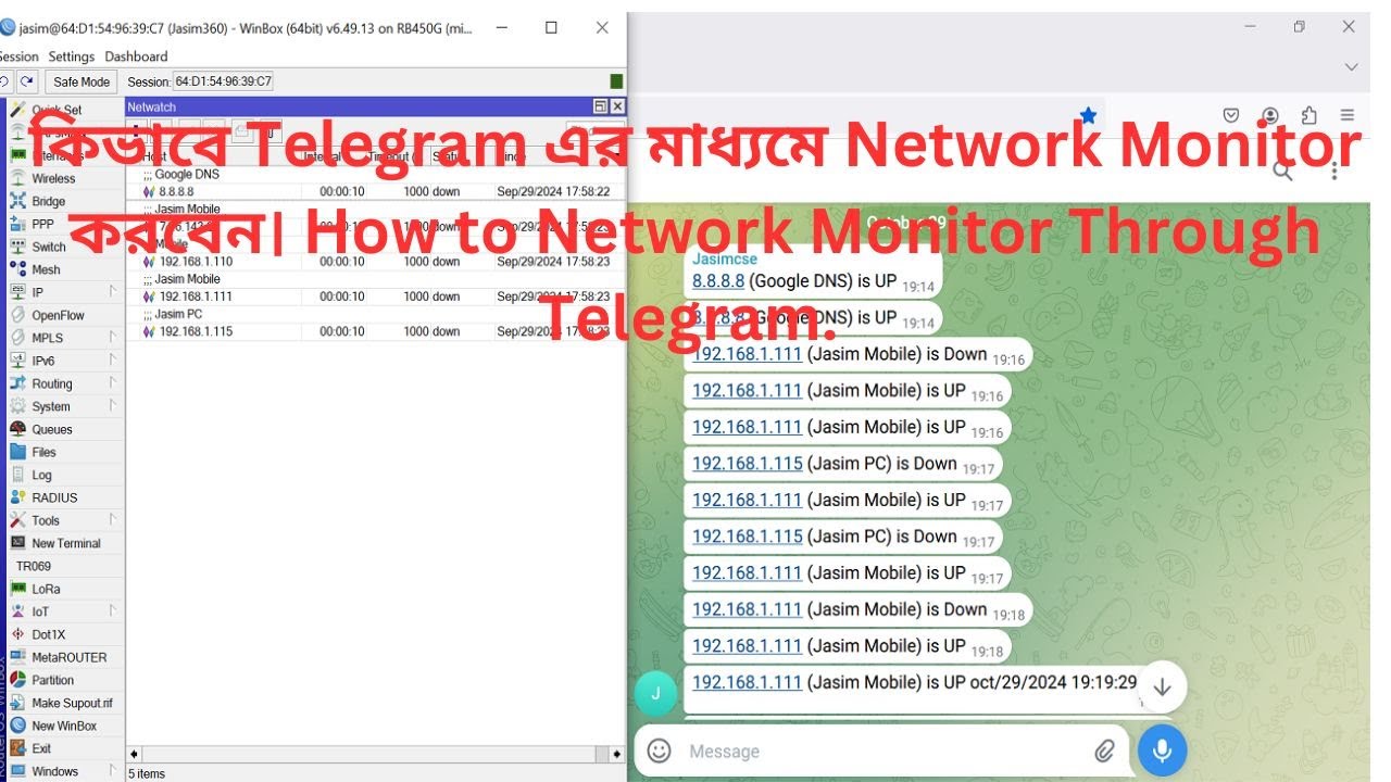 How to Network Monitor Through Telegram. - YouTube
