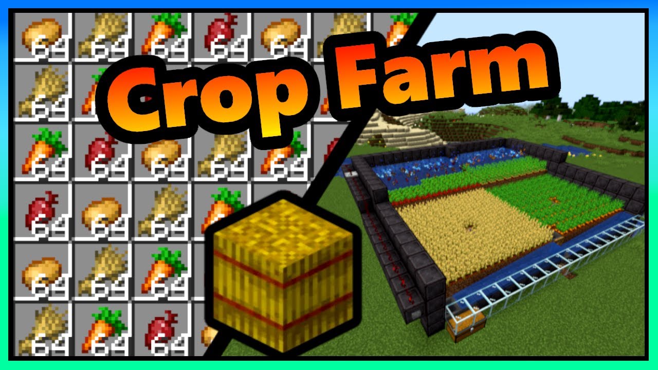 Minecraft Crop Farm AUTOMATIC | Wheat / Potato / Carrot / Beetroot / 1. ...