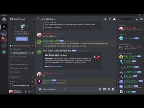 How To Disable Dank Memer Robbery ON YOUR DICORD SERVER - YouTube