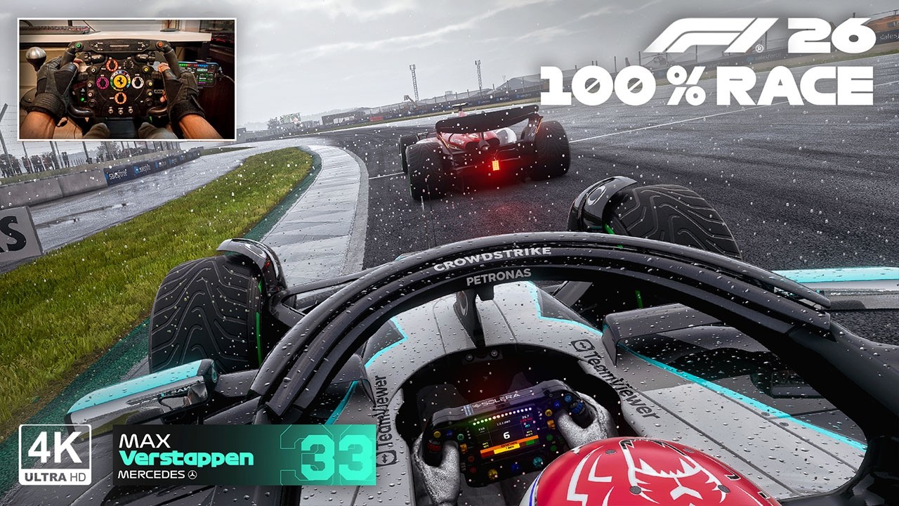 Max Verstappen's Mercedes AMG W17 - 2026 British GP 100% Race | F1 26 ...