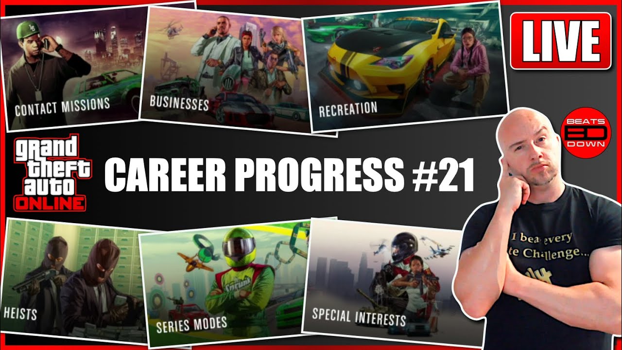 GTA Online Career Progress #21 Live Stream | Heists with Subs and ...