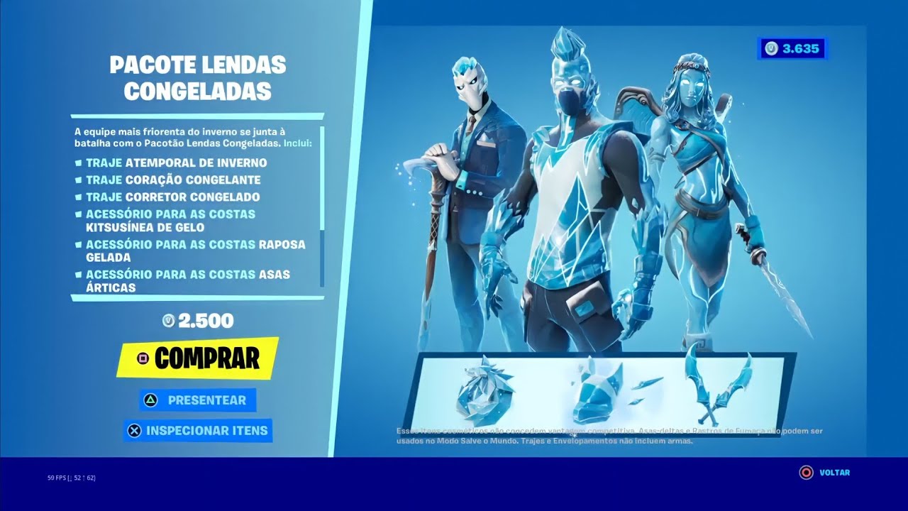 "NOVO PACOTE LENDAS CONGELADAS" LOJA DE ITENS DE HOJE { 25 de dezembro ...
