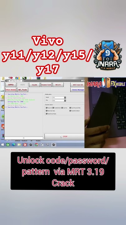 Unlock code/password/pattern Vivo y11/y12/y15/y17 Via MRT 3.19 Crack.. #android #Vivo #MrtCrack ...