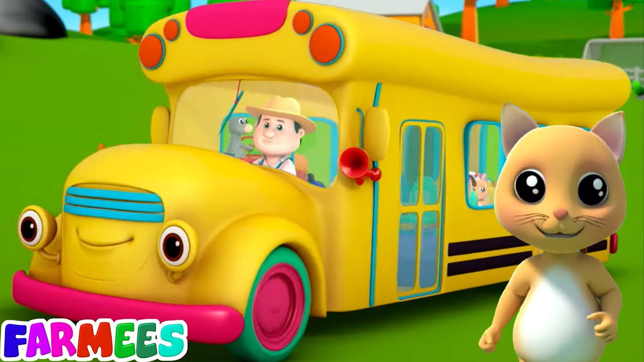 Wheels On The Bus, Fun Bus Ride Adventure & Kids Rhyme - YouTube