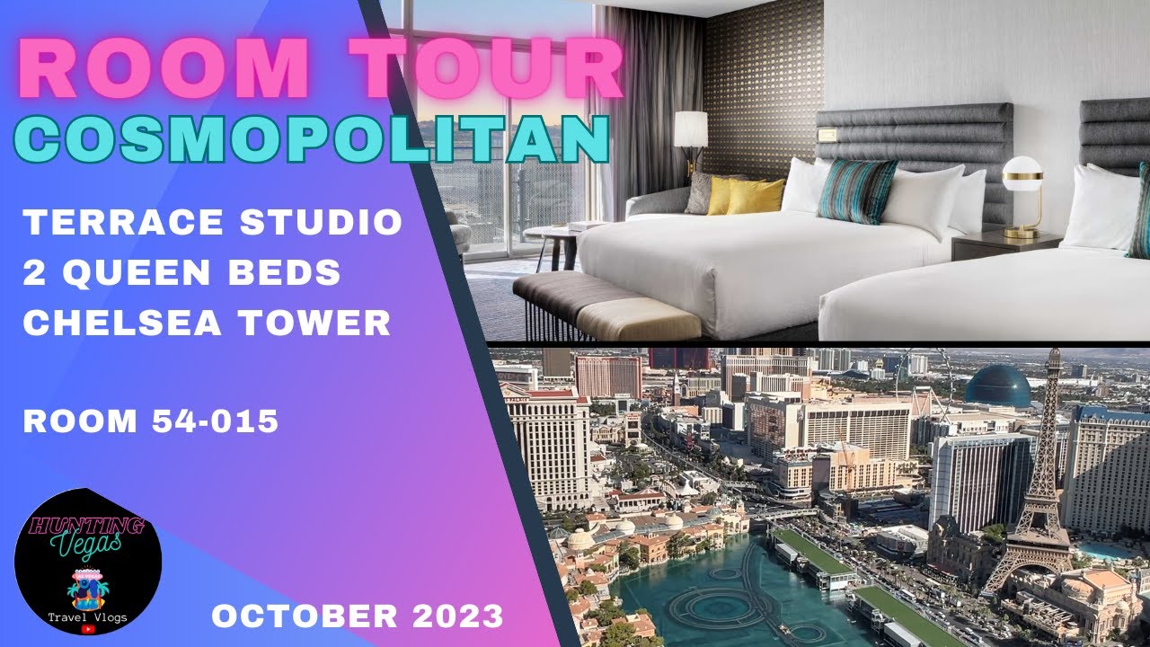 Room Tour | Cosmopolitan Fountain View Terrace Studio 2 Queen Beds ...