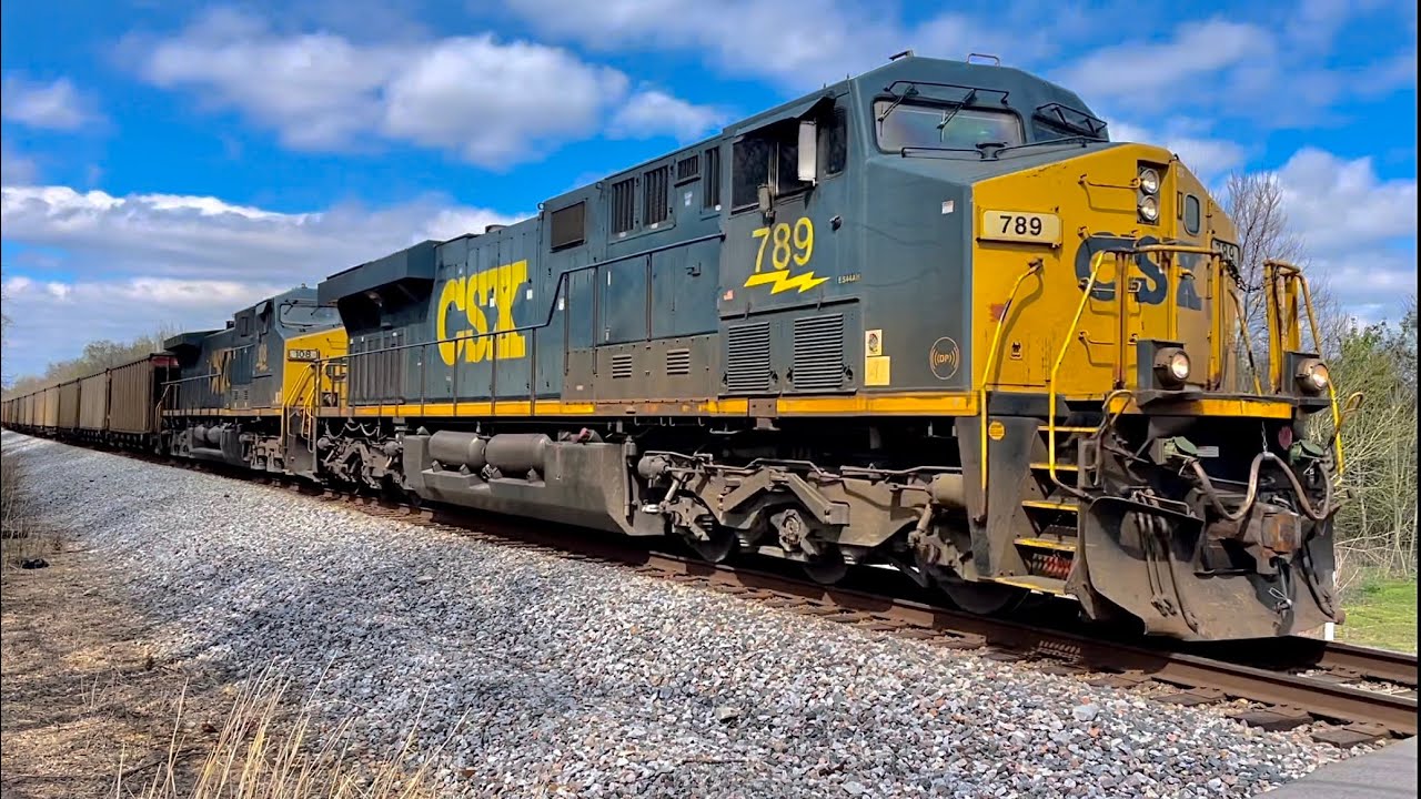 CSX Georgia coal train speeding south! - YouTube