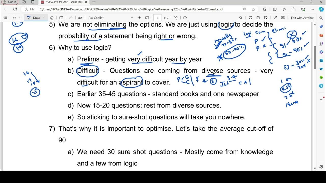 Using LOGICAL REASONING to clear UPSC CSE PRELIMS 2024 || Buddhi Akhil, AIR 321 UPSC 2023 - YouTube