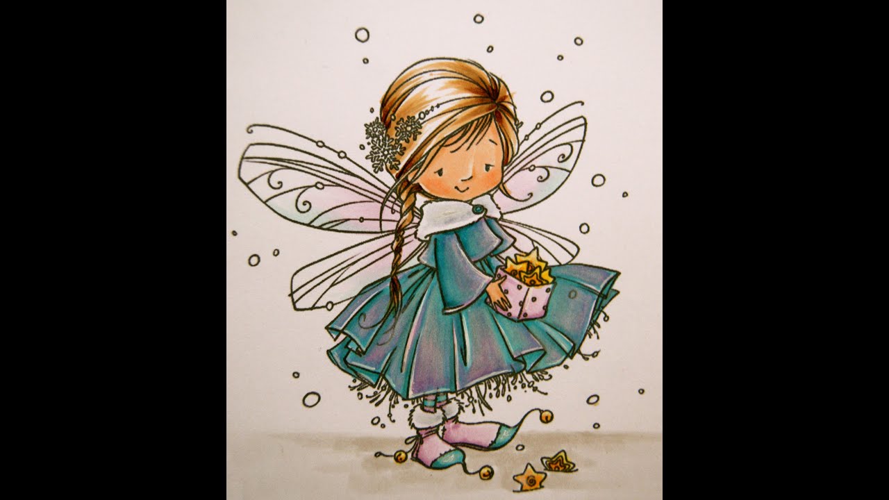 Fairy Dress with Copic Markers - YouTube