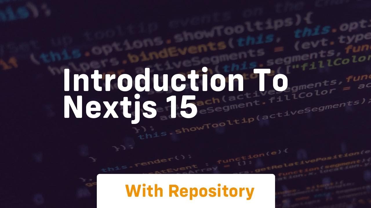 introduction to nextjs 15 - YouTube