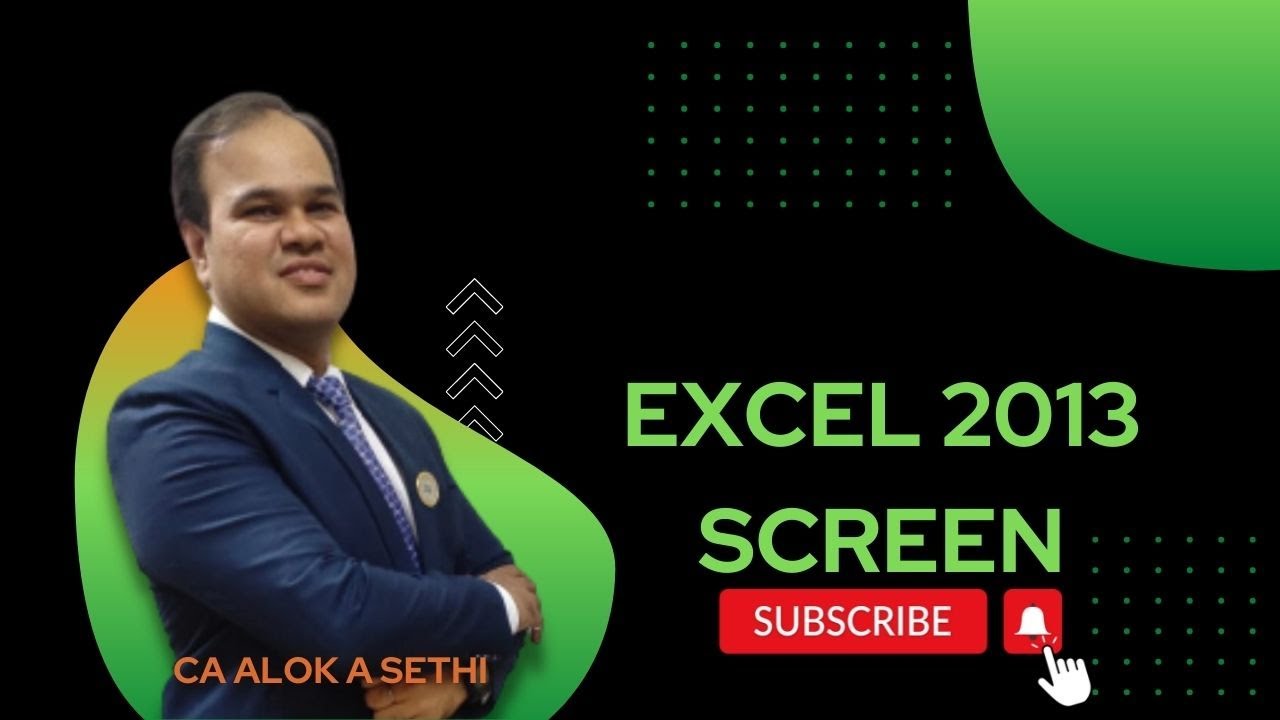 Excel 2013 Screen - Lecture #1 - YouTube