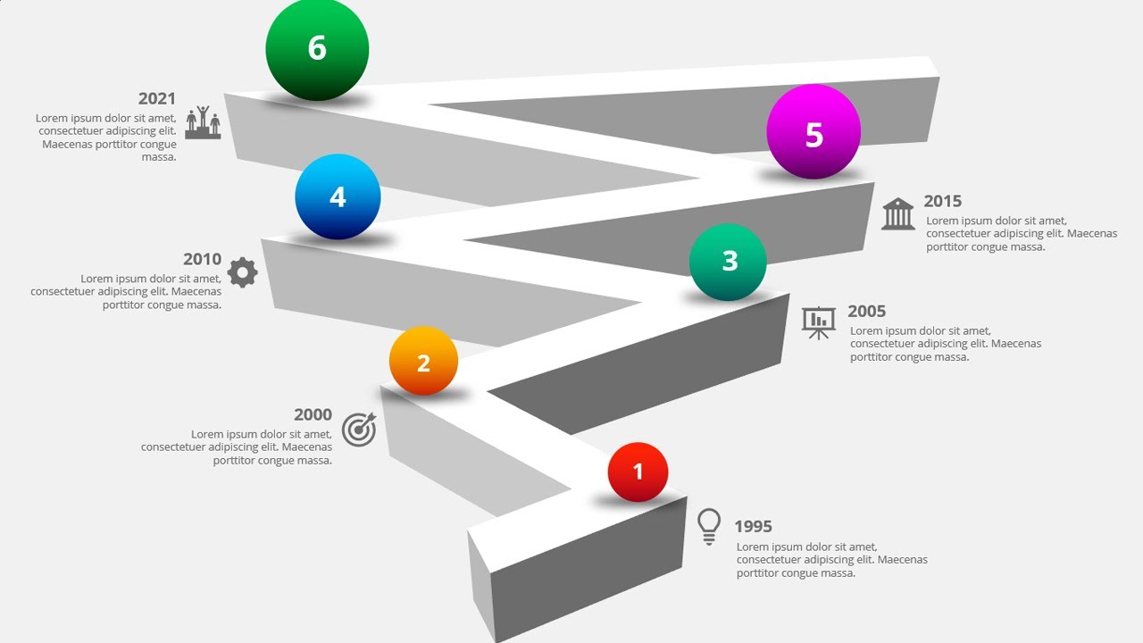 6 Options Timeline Slide in PowerPoint - YouTube