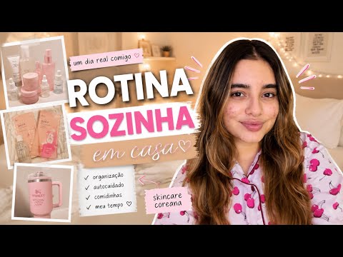 ROTINA SOZINHA EM CASA: cozinhando, skincare,  grwm pra igreja & bate-papo✨💗