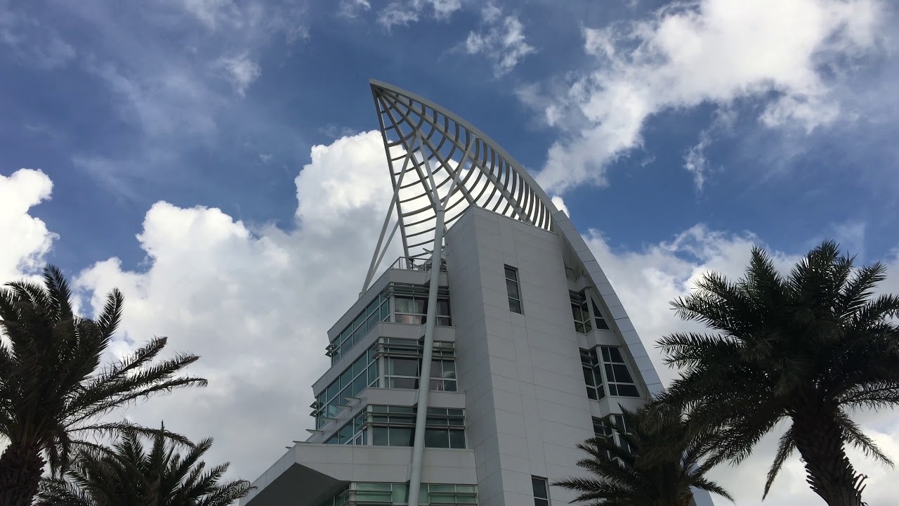 Port Canaveral Exploration Tower Clouds Time-Lapse Video - YouTube