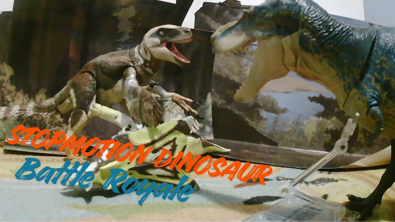 Stop motion Dinosaur Battle Royale Part 1! - YouTube