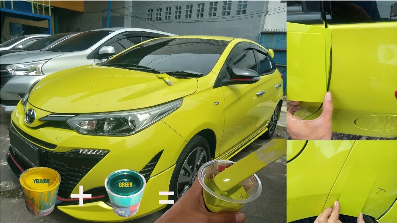 BELAJAR CARA BIKIN WARNA MOBIL || CITRUS YELLOW MICA - YouTube