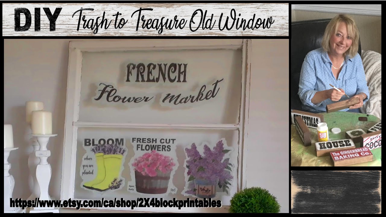 How to mod podge paper on glass ... diy vintage window ... recycle ...