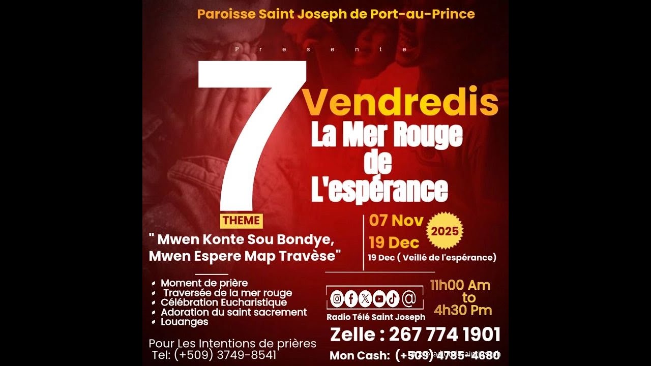 6e Vendredi de la Mer Rouge de l'Espérance, Paroisse Saint Joseph - YouTube