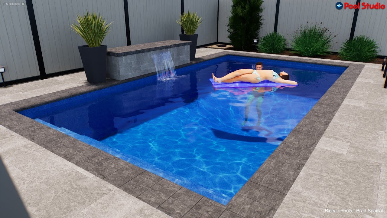 11 x 22 Rectangular Inground Pool 3-D Design by Rideau Pools Ottawa ...