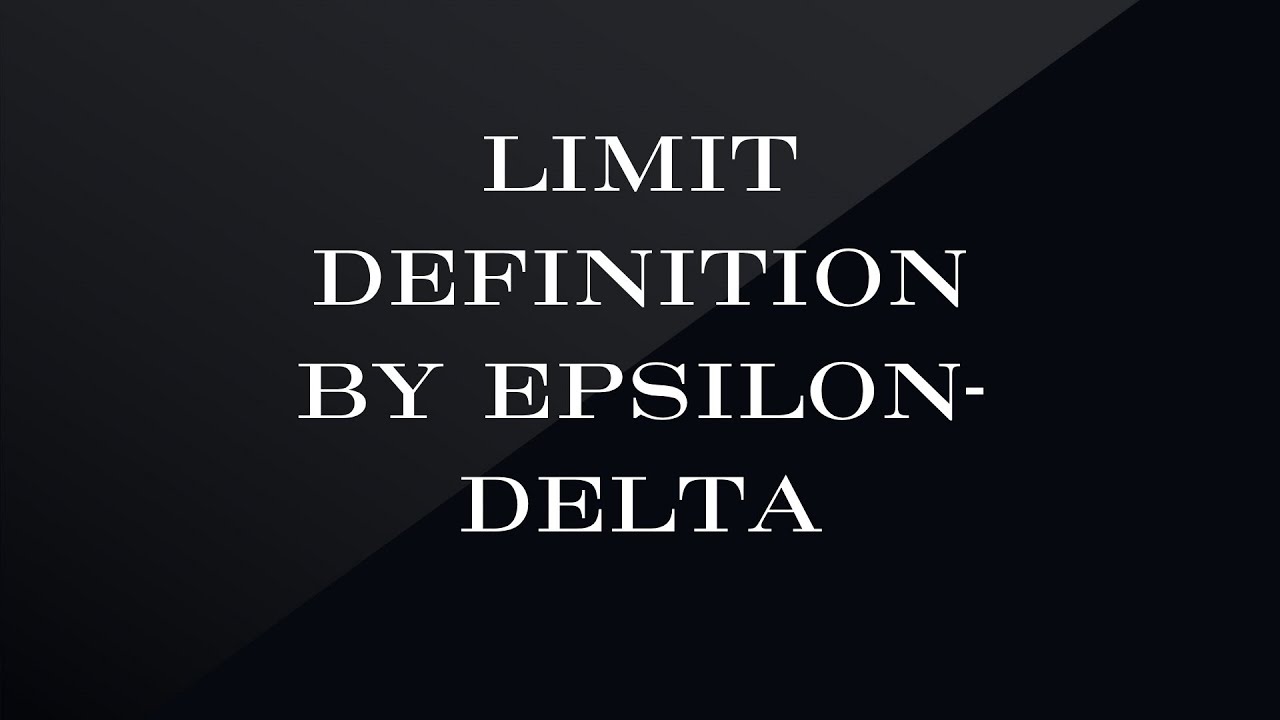 Limit definition by epsilon-delta - YouTube