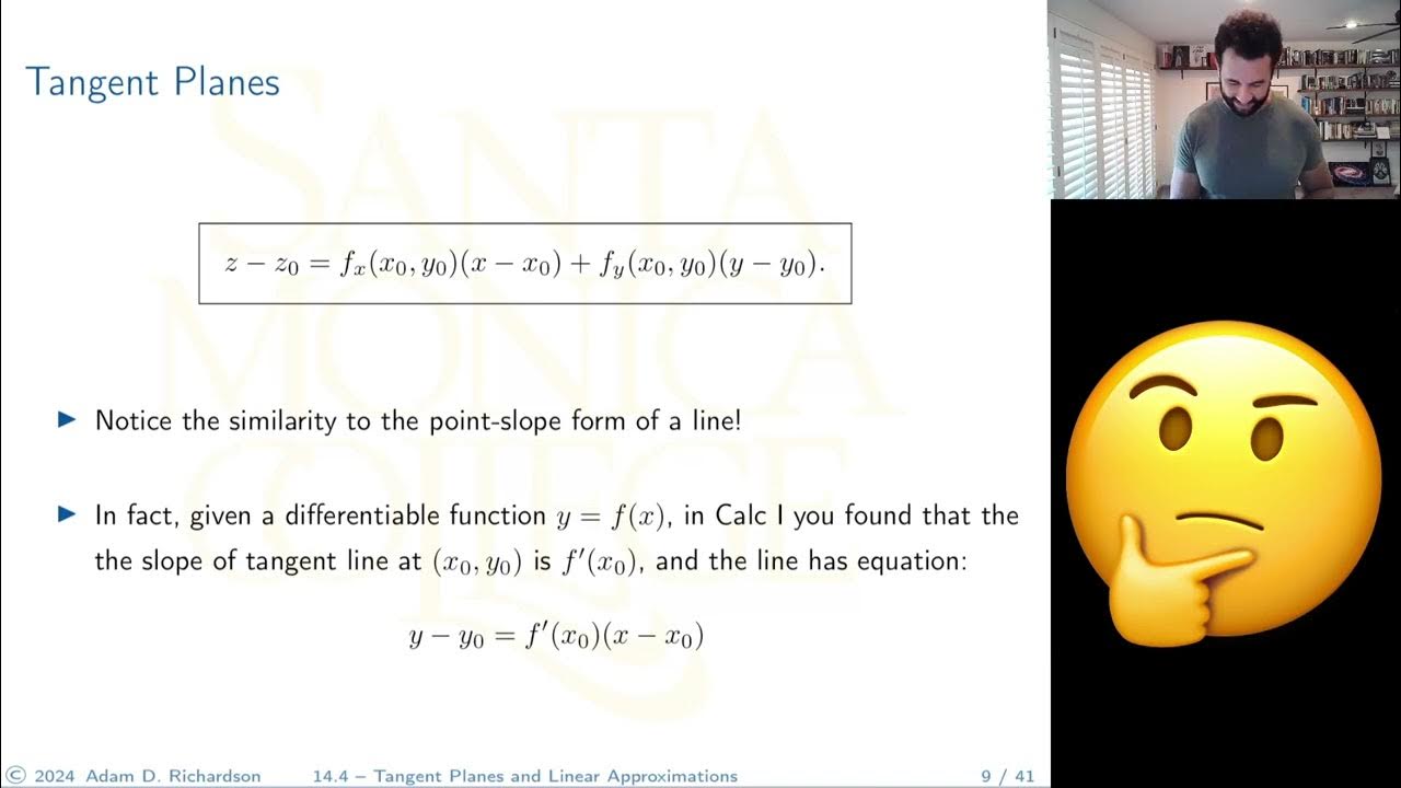 14.4 – Tangent Planes and Linear Approximations - YouTube