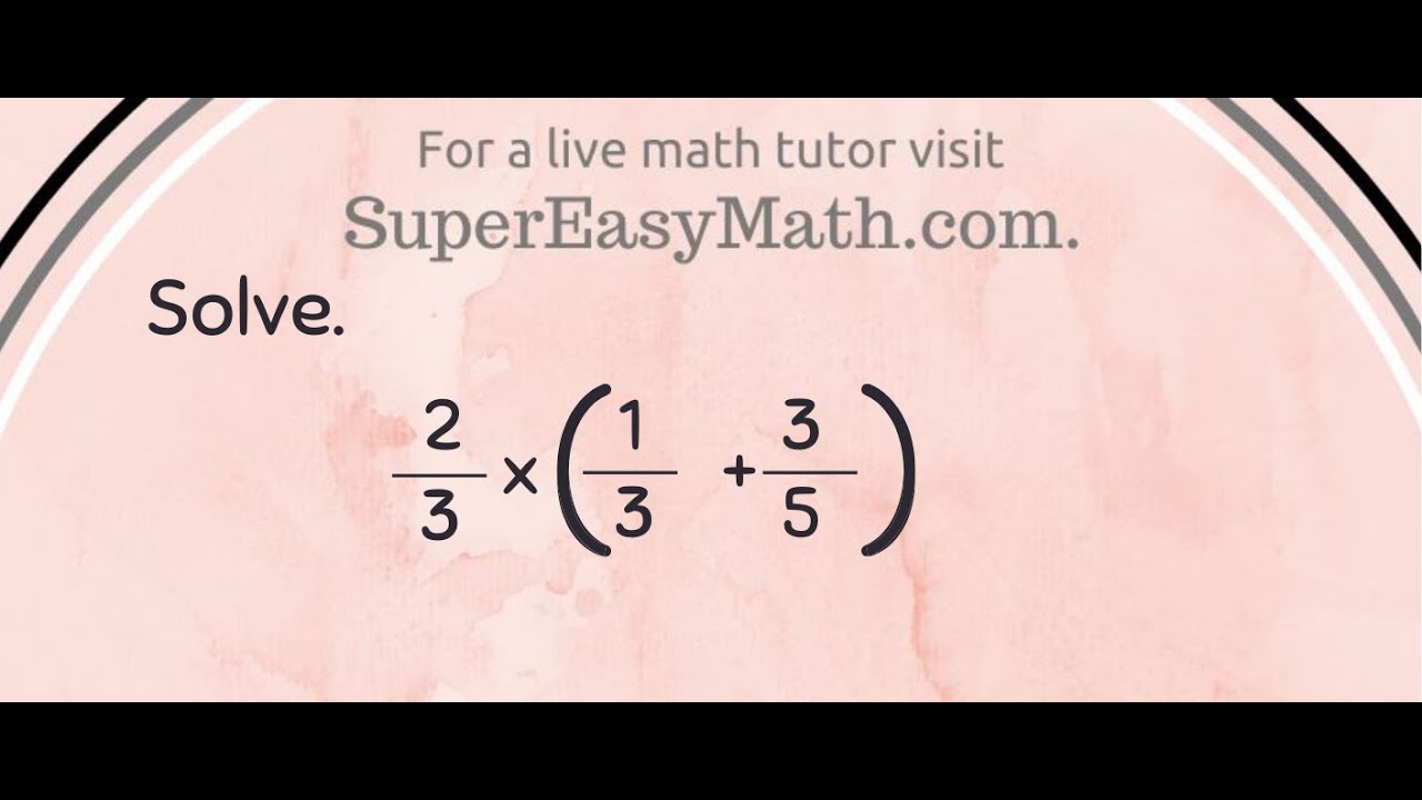 MPOTD - Order of Operations with Fractions - YouTube