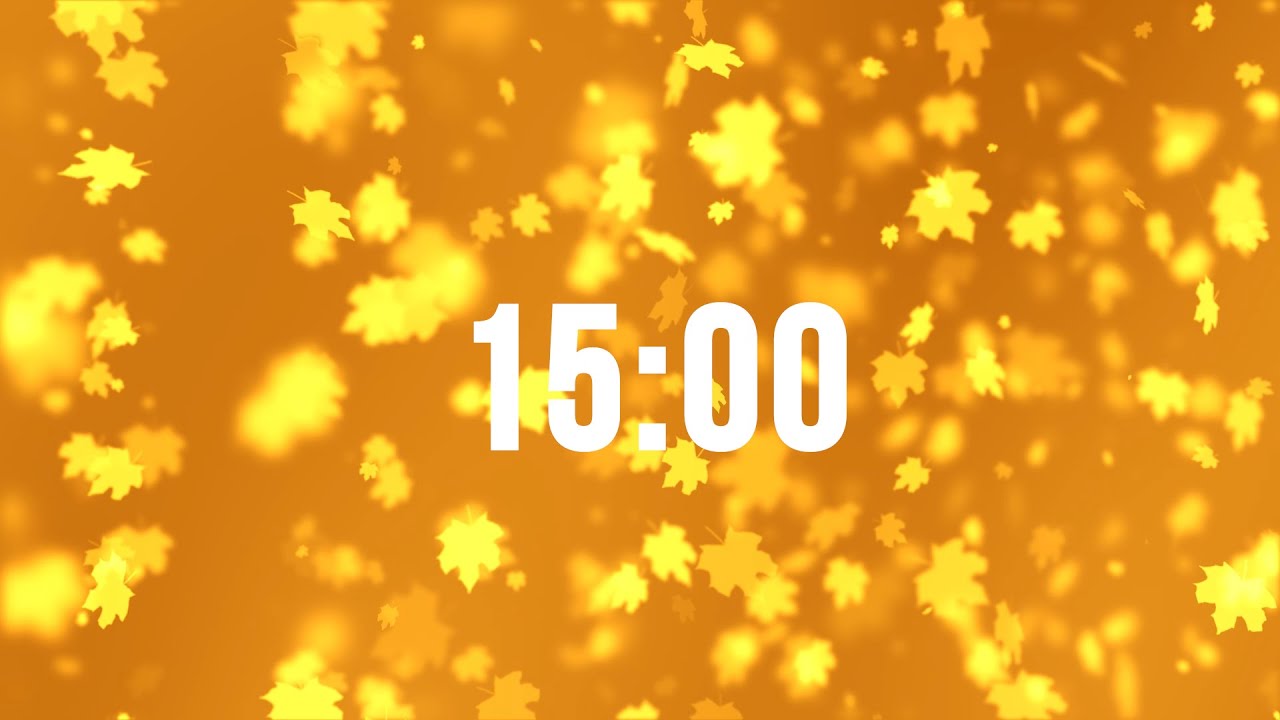15 Minute Timer - Autumn Leaves Falling - YouTube