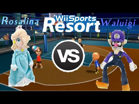 Wii sports resort basketball rosalina VS Waluigi - YouTube