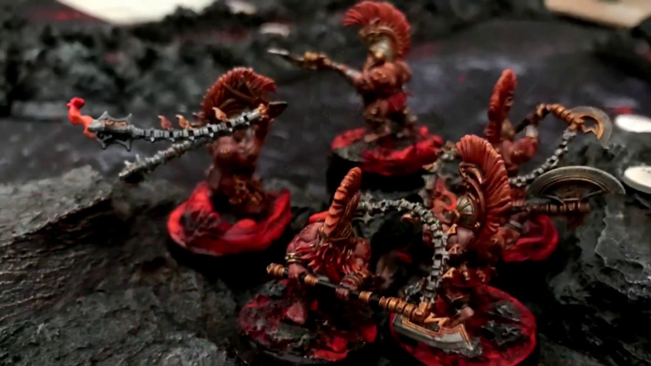 Warhammer Age of Sigmar: Tom's Fyreslayer Units and Scenery - YouTube