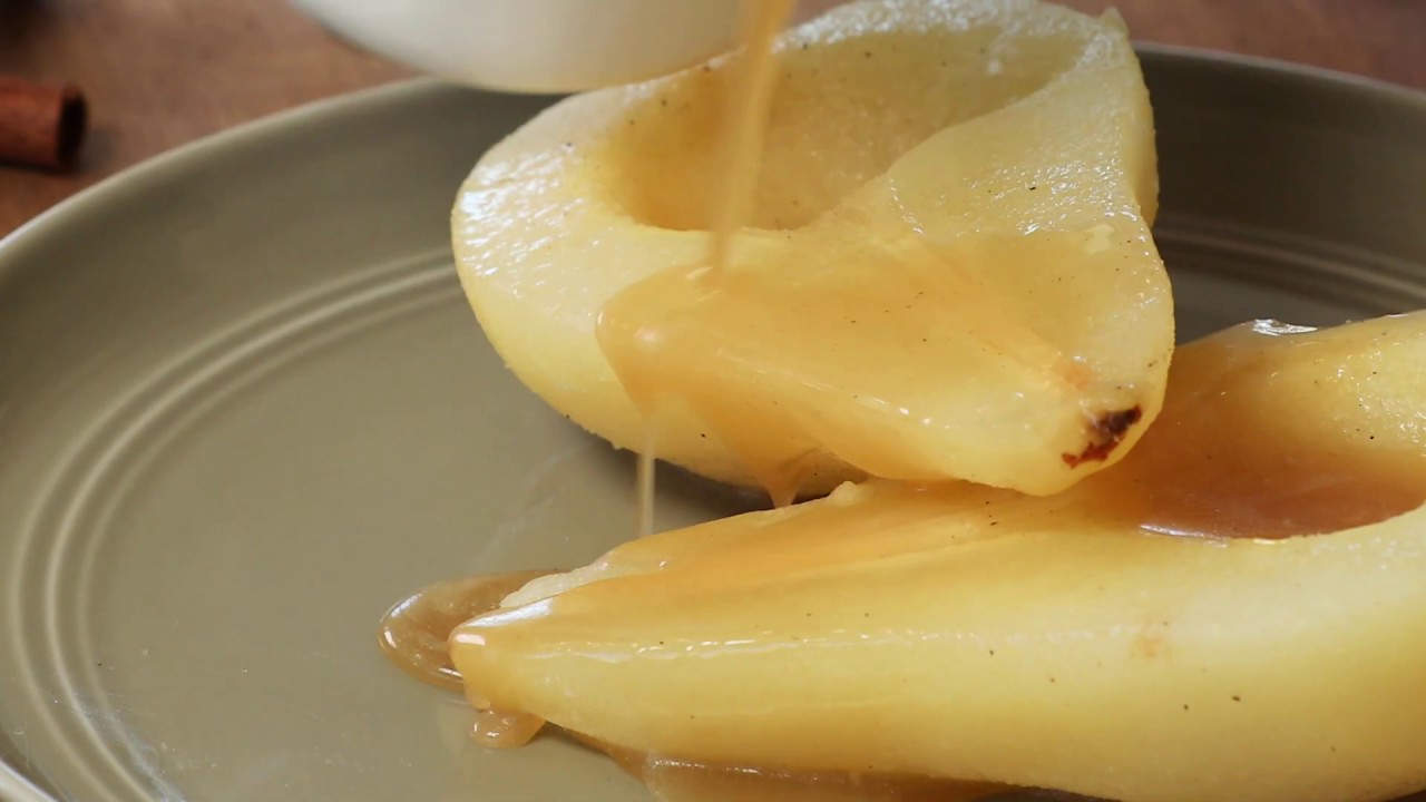 Cider Poached Pears - YouTube