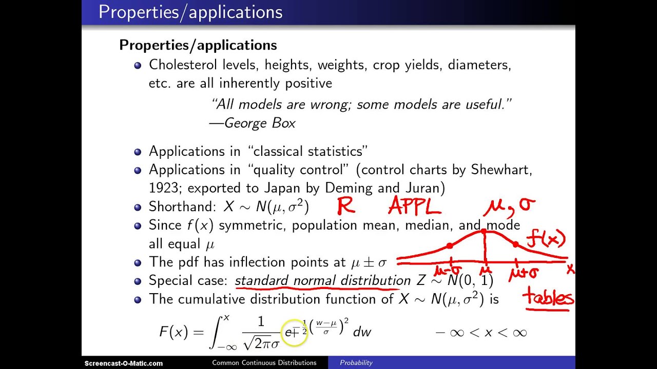 Normal distribution properties - YouTube